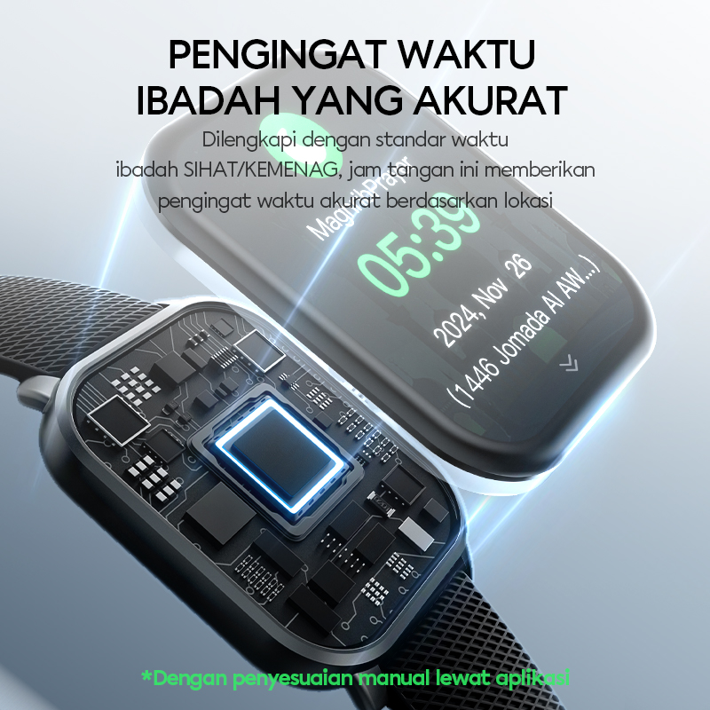 Jual [NEW] VIVAN Islamic Smartwatch Pengingat Waktu Sholat Arah Kiblat ...