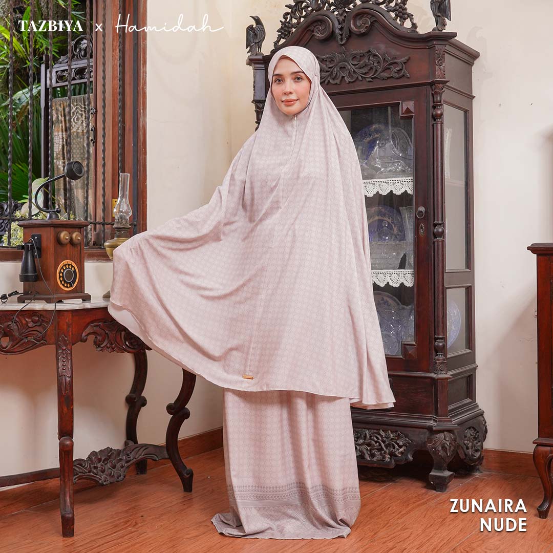 Jual TAZBIYA X HAMIDAH MUKENA TRAVEL 2IN1 ZUNAIRA | Sarimbit Mukena ...