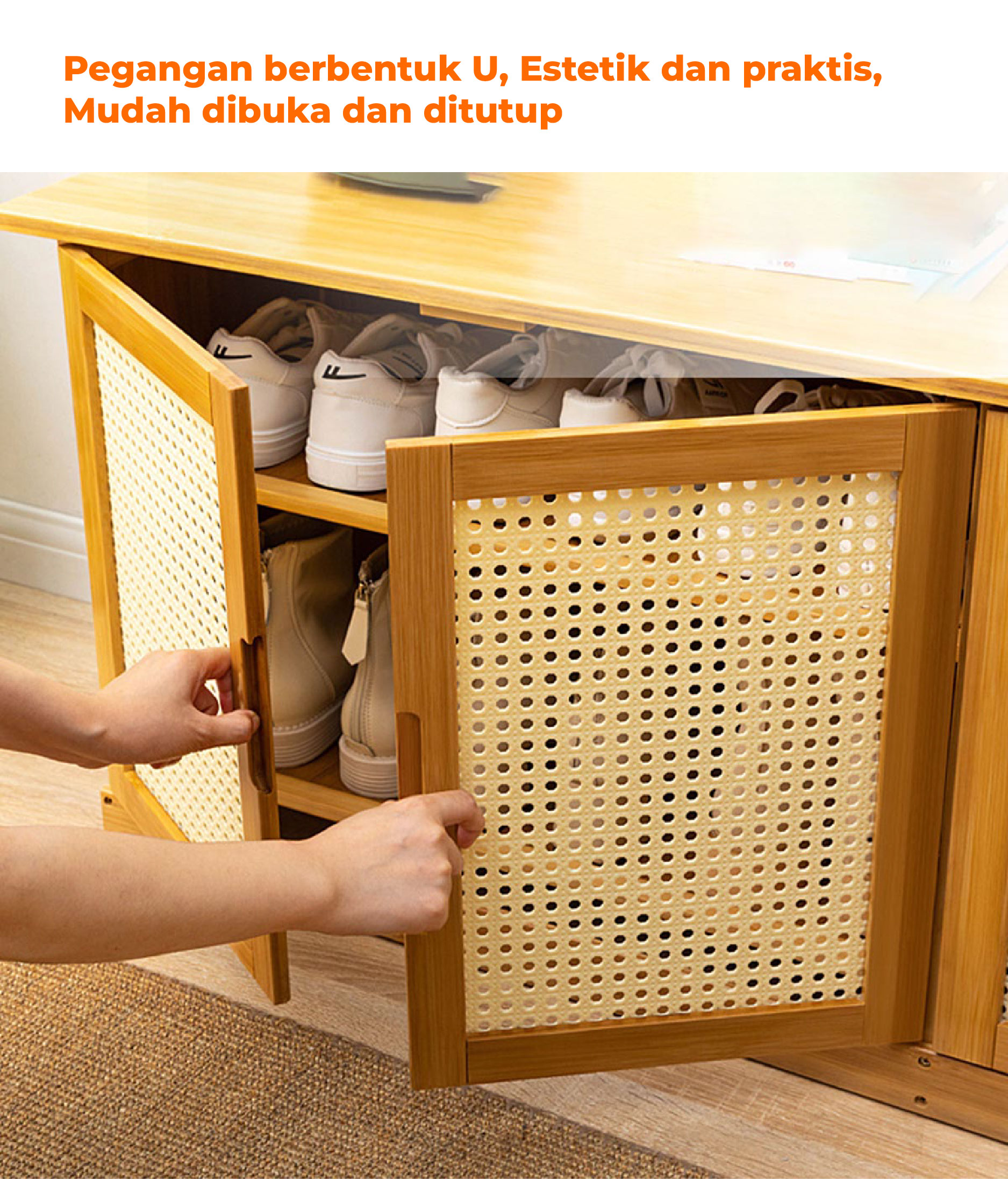 Jual Homedoki Bambu - Rak Sepatu Kabinet Aesthetic/Lemari Sepatu Rak ...