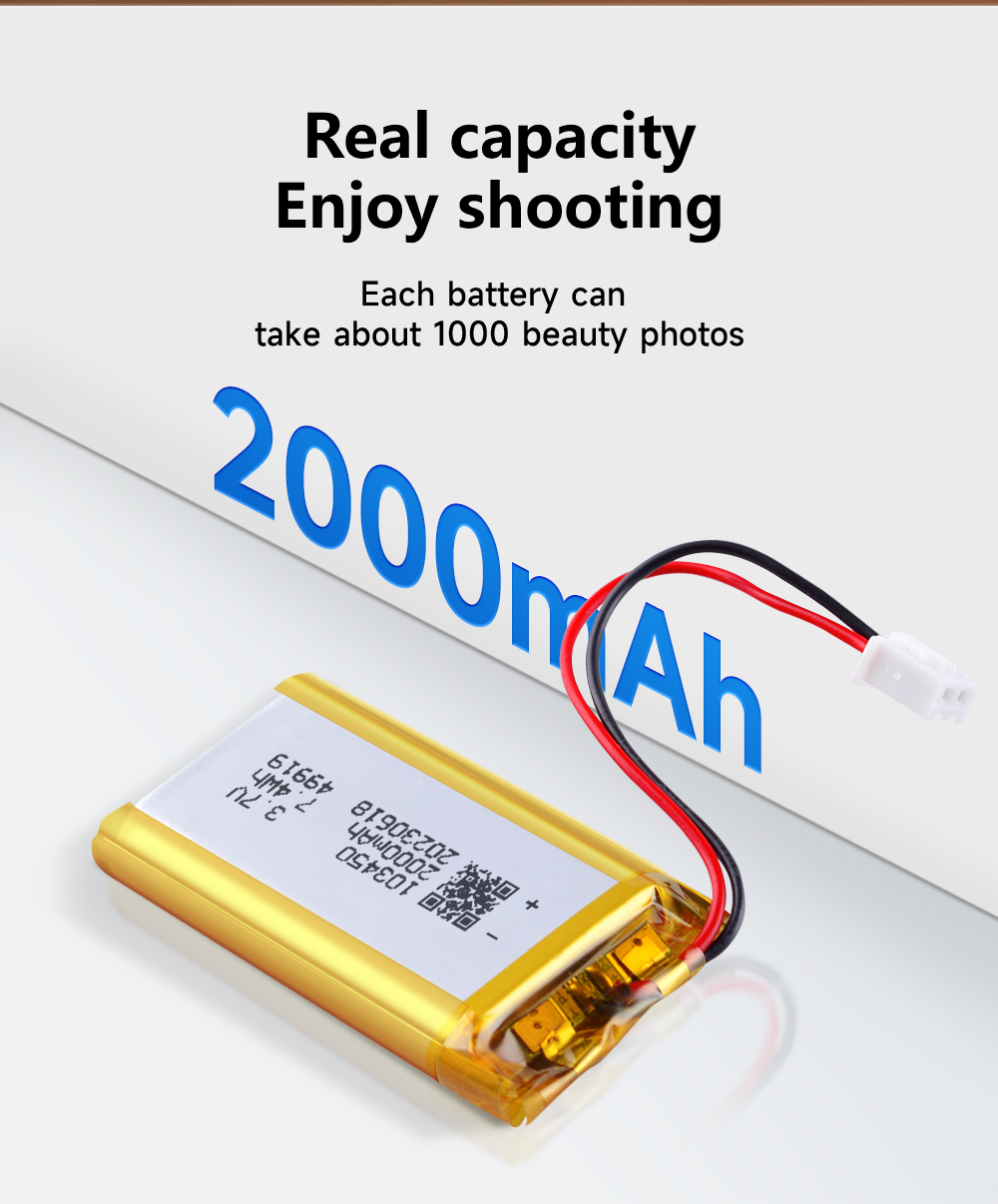 Jual PALO Baterai Universal battery 103450 10*34*52mm 3.7V Li-ion 2000mAh Perekam mengemudi ...