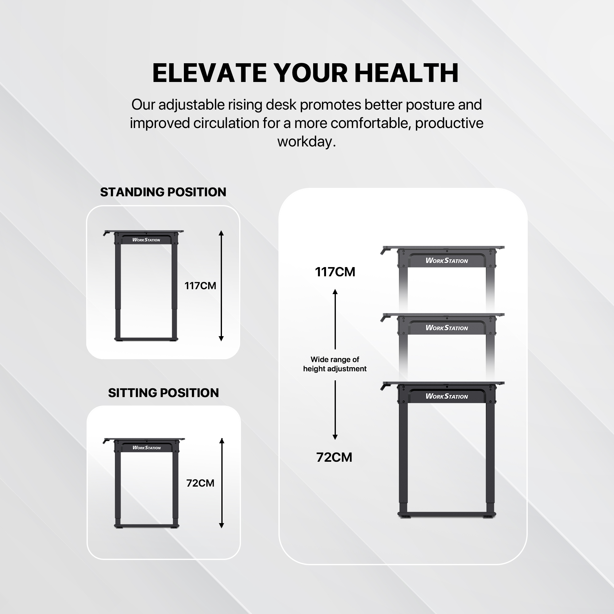 Jual Fantech Meja Komputer Elektrik Adjustable Standing Desk Electric ...