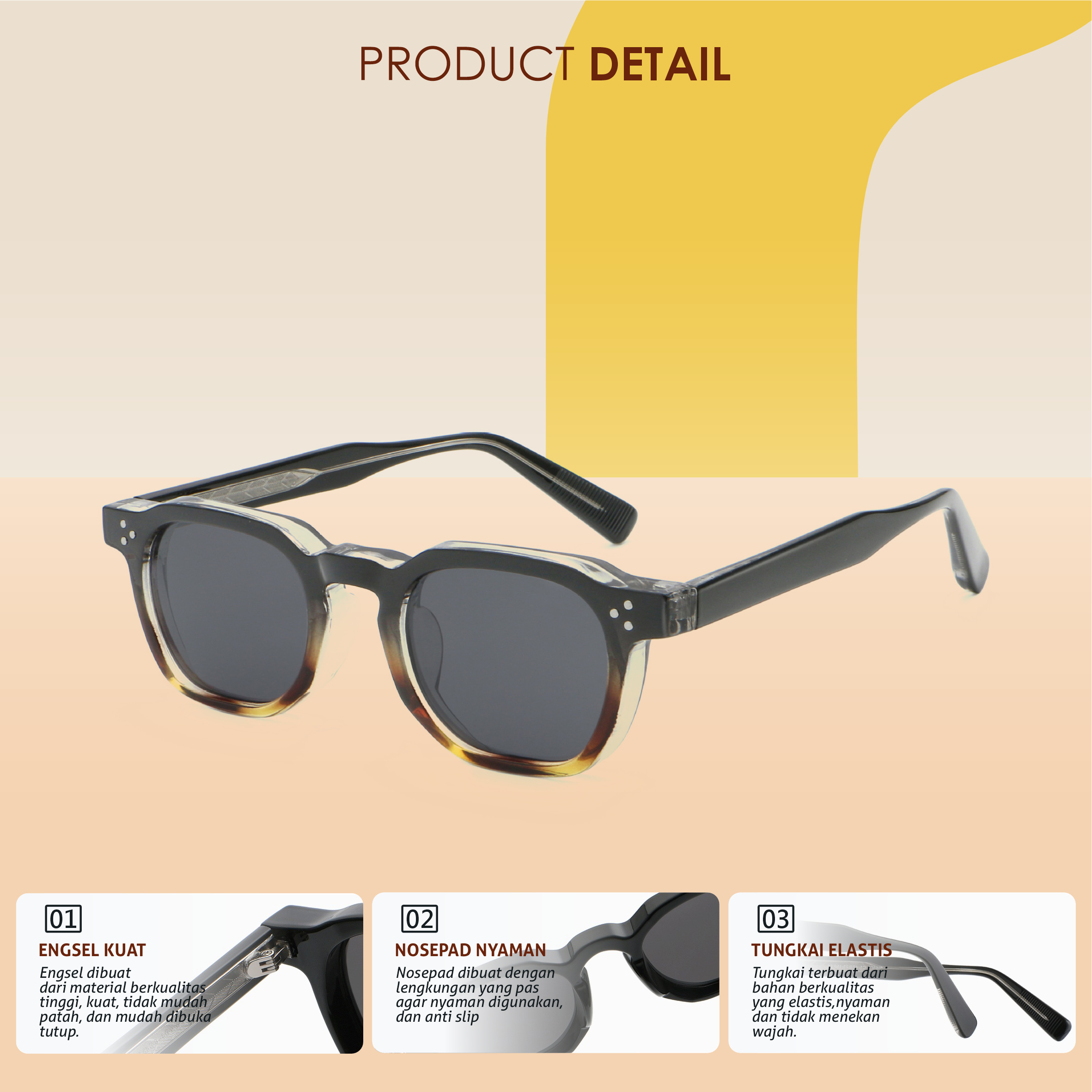 Jual Colore.in Kacamata Hitam Polarized UV400 Sunglasses Outdoor Anti Silau Bahan Ringan TR-90 ...