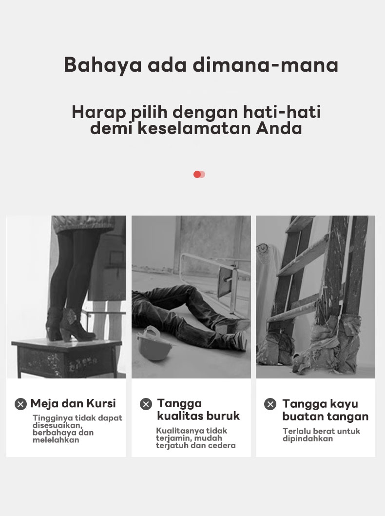 Jual MONQIQI Tangga Lipat Multifungsi 5/6 Step Tangga Rumah Lipat Tangga Besi Lipat Tangga Lipat ...