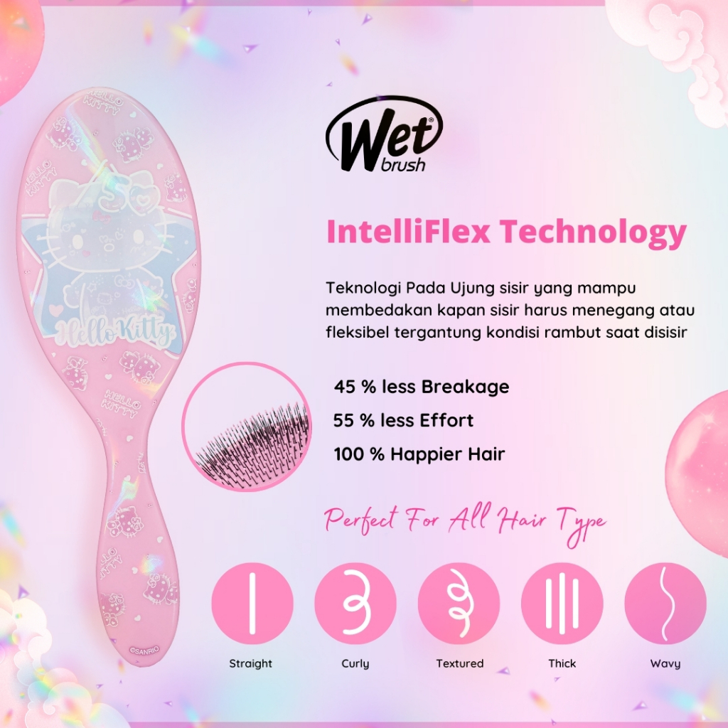 Jual The Wet Brush Hello Kitty 50 | Shopee Indonesia