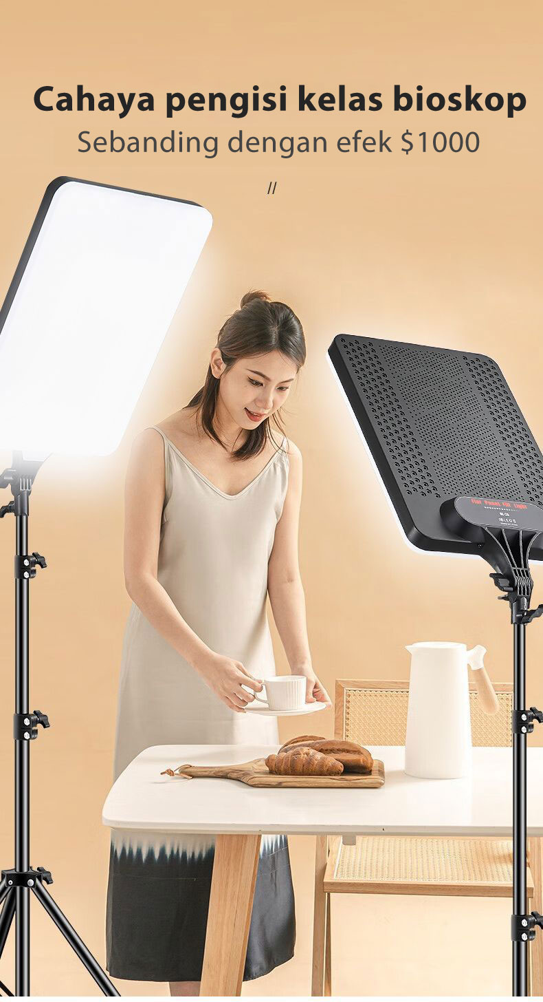 Jual KAIY Lampu panel datar video LED 11/16/19/24/32 inci +Tripod ...