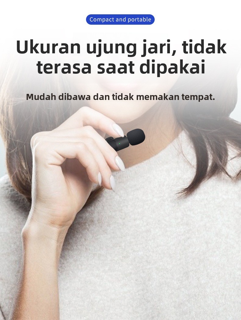 Jual GUKOO 2-in-1 Mic Clip Type-C & Lightning - 1 Mic untuk HP Android & iPhone! | Shopee Indonesia