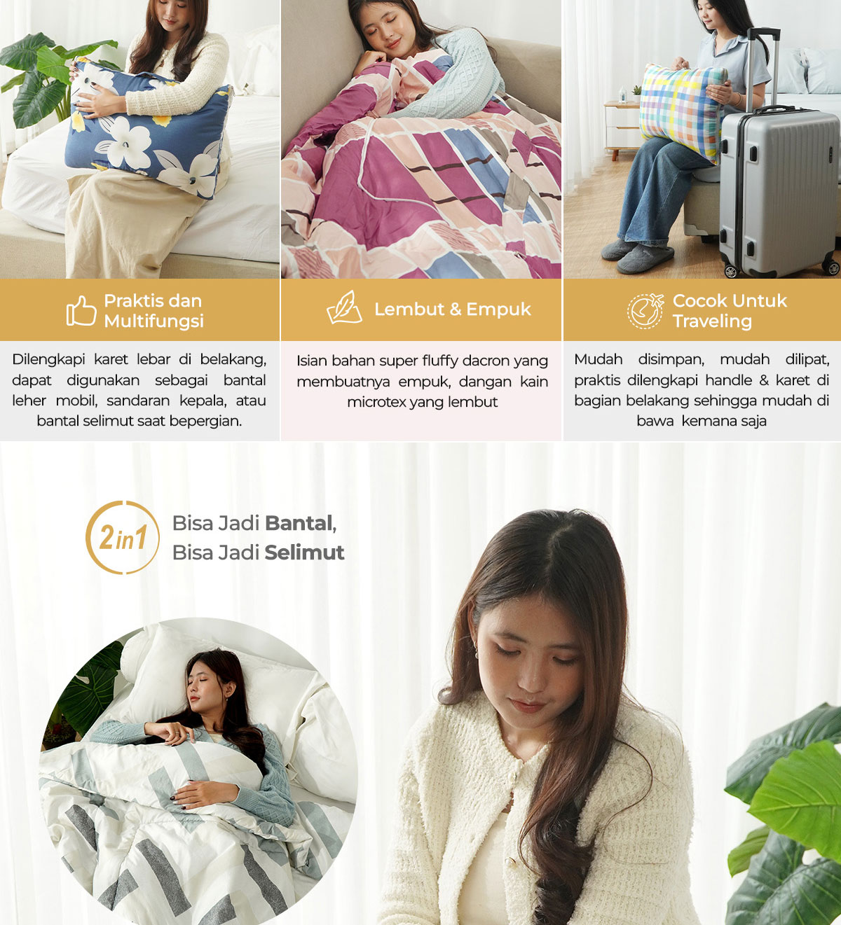 Jual Kintakun Bantal Selimut / Balmut Mini Selimut Travel Lembut ...