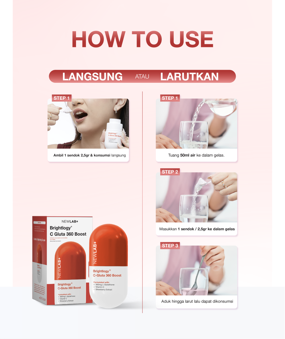 Jual NEWLAB Brightlogy C-Gluta 360 Boost || Minuman Glutathione untuk ...