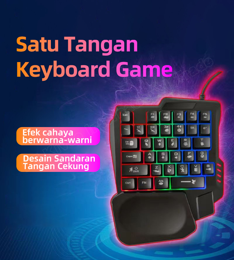Jual YLV Keyboard Gaming Mechanical Mini PUBG Wired Mouse Set for PC ...