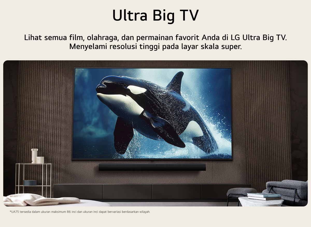 Jual LG Smart TV 4K 55 inci UHD AI UA75 2025 - HDR10 Pro - alpha 7 4K ...