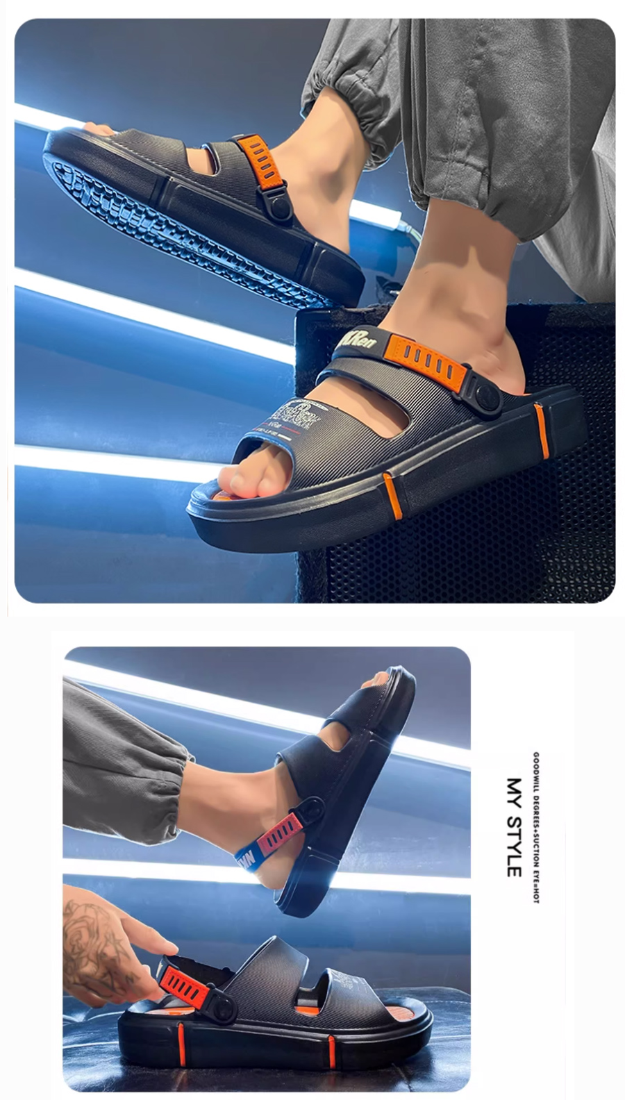 Jual Sandal Pria Terbaru 2026 gaya Korea terbaru sandal karet pria ...