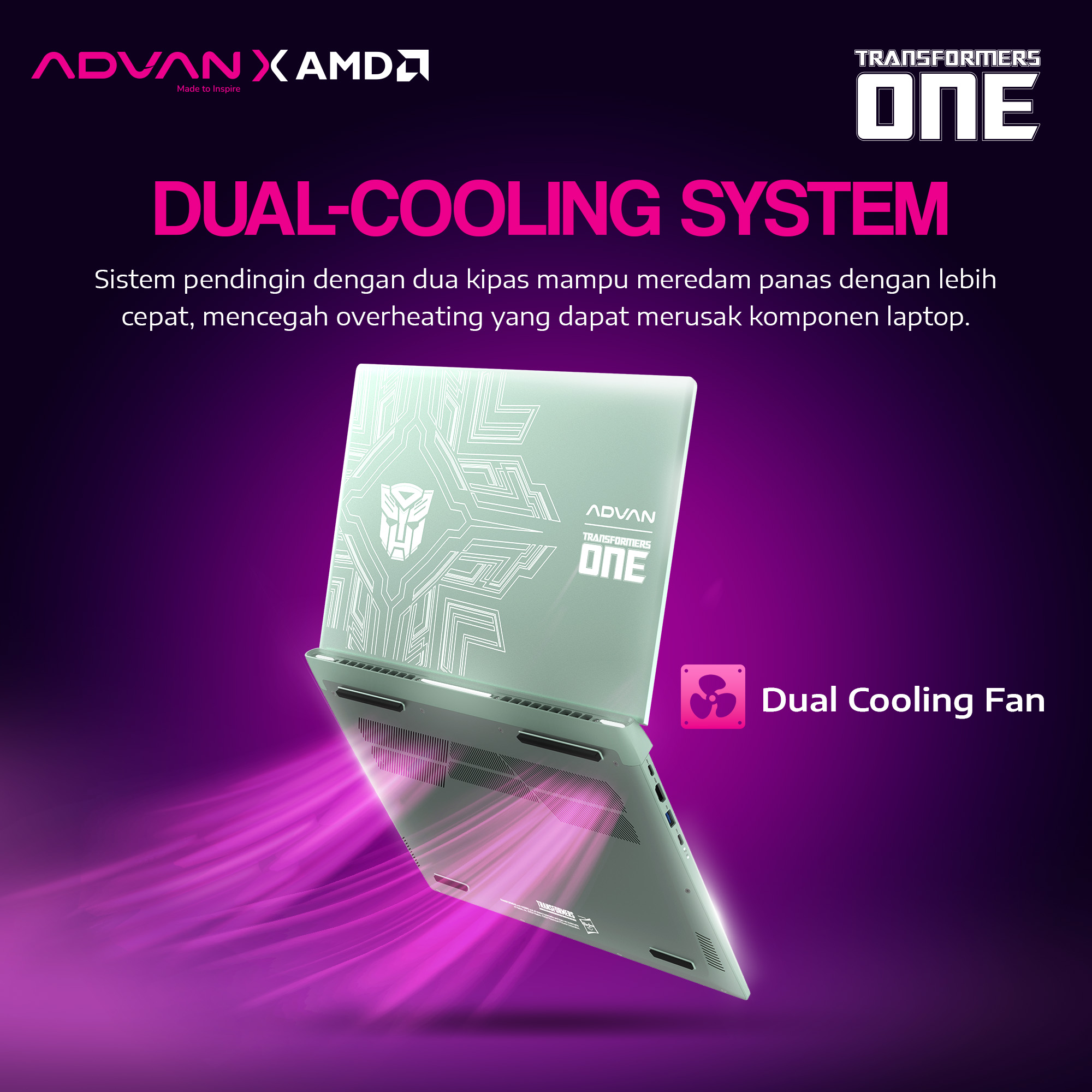 Jual [EXCLUSIVE LAUNCH] ADVAN Laptop Gaming Pixwar x Transformers | AMD ...