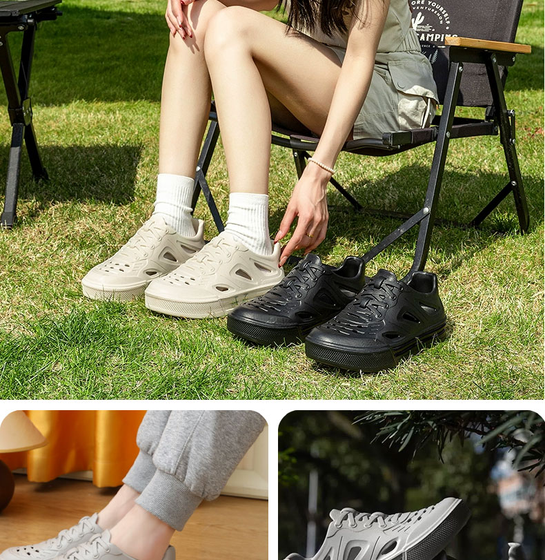 Jual Sendal Sepatu Slip On Clogs Casual Sporty Bahan Karet EVA Empuk ...