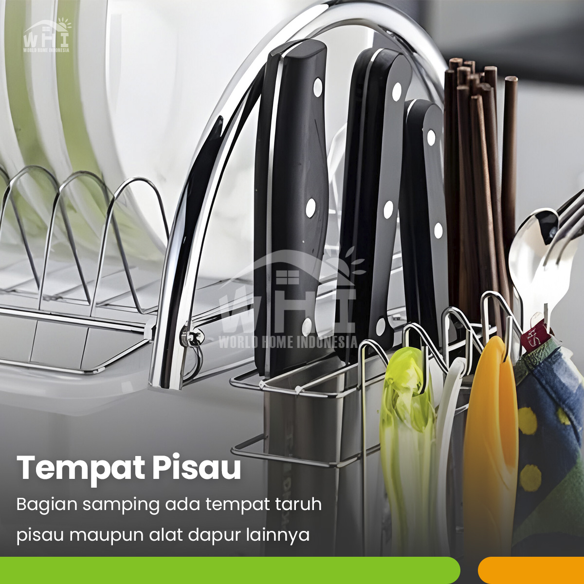 Jual World Home Rak Piring Stainlees 2 Tingkat Rak Piring Minimalis Rak ...