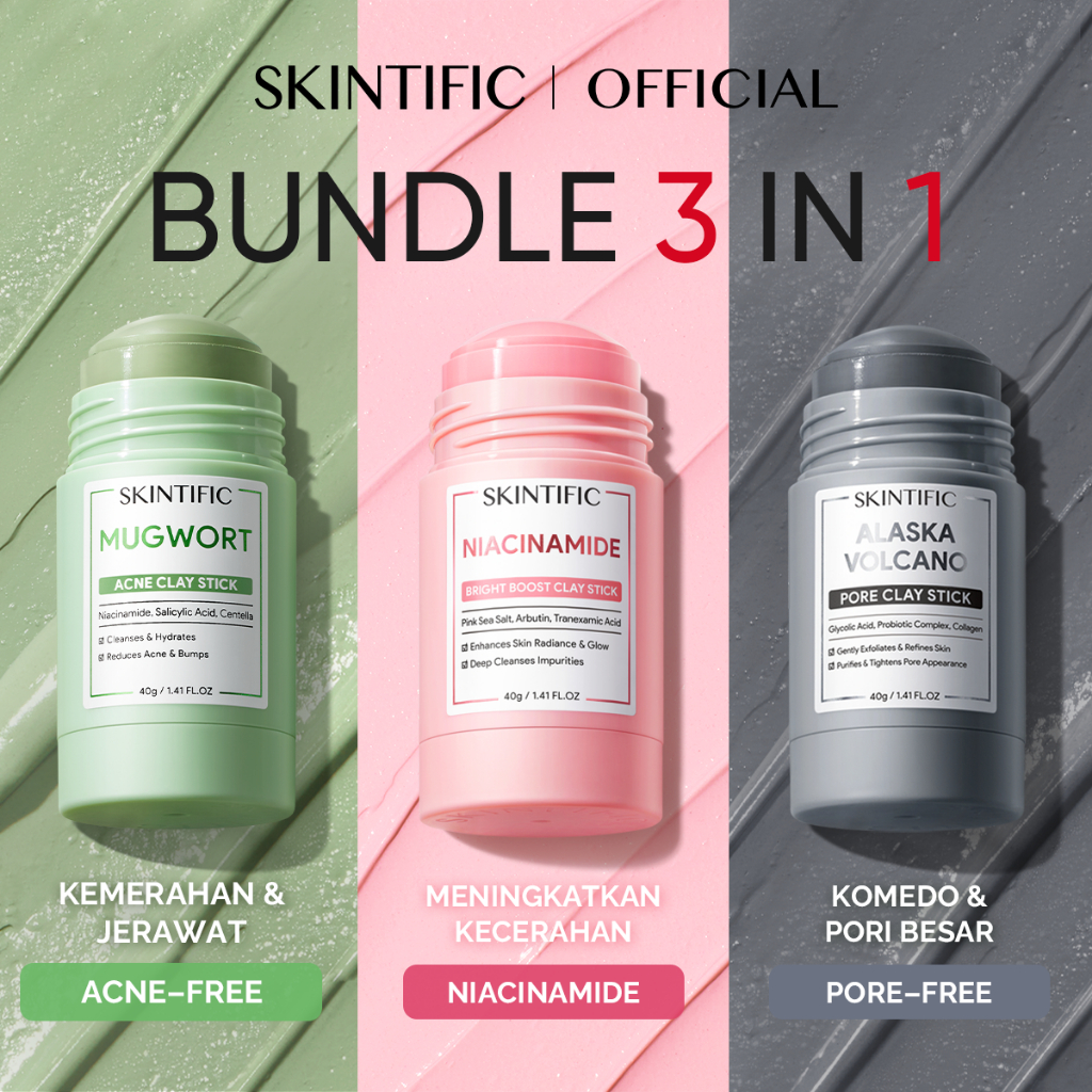 Jual SKINTIFIC - 2pcs Paket Acne treatment & Oil control & Brightening ...