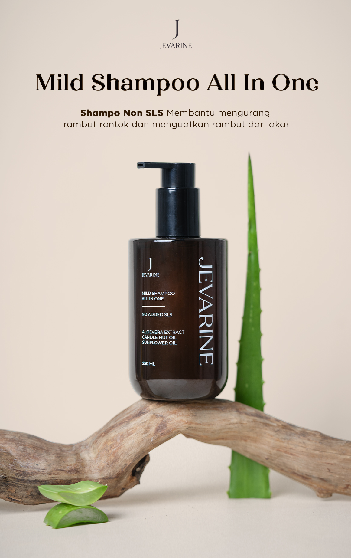 Jual Jevarine Mild Shampo All in One - Shampo Non SLS Membantu Mengurangi Rambut Rontok dan ...