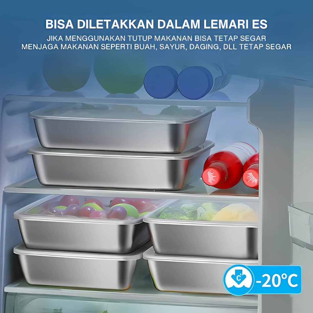 Jual ESOK FoodBox Stainless Steel Storage Makanan, Penyimpanan Makanan ...