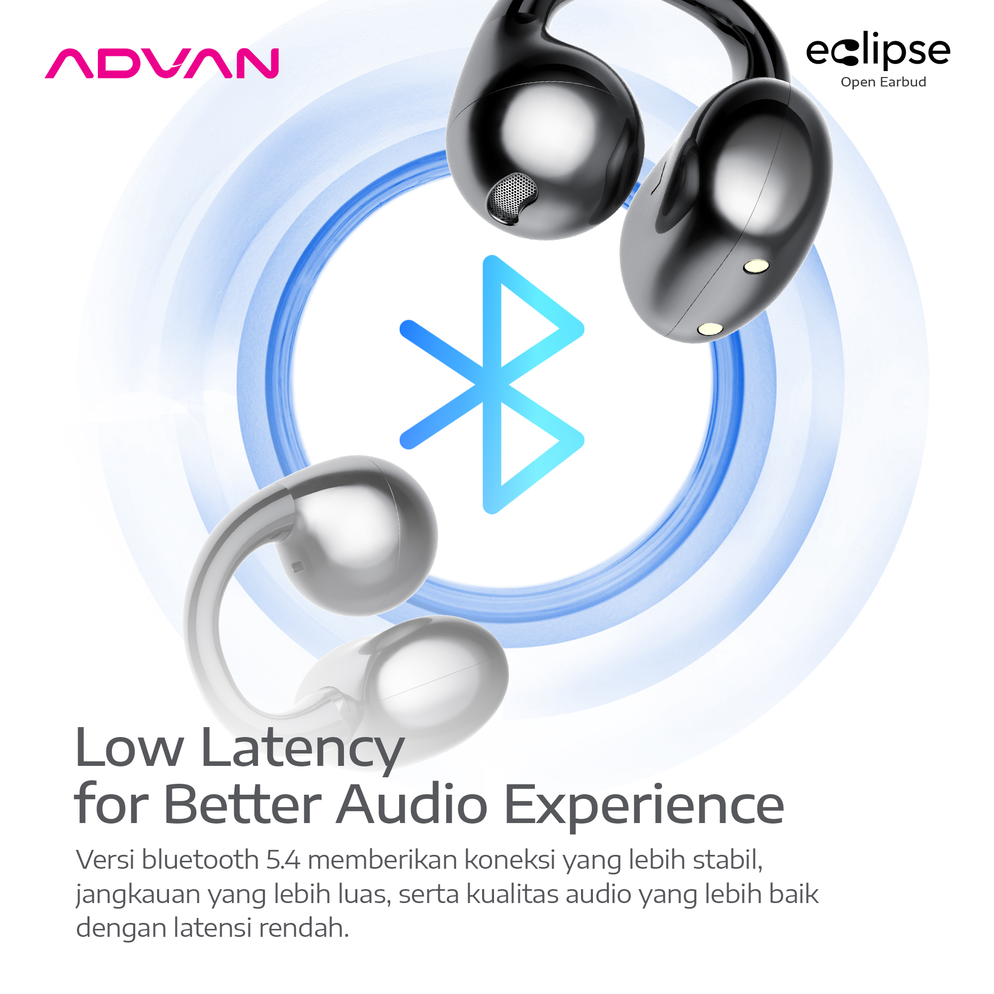 Jual [BEST DEALS] ADVAN Eclipse | OWS | Ear Clip Open Ear | Bluetooth 5 ...