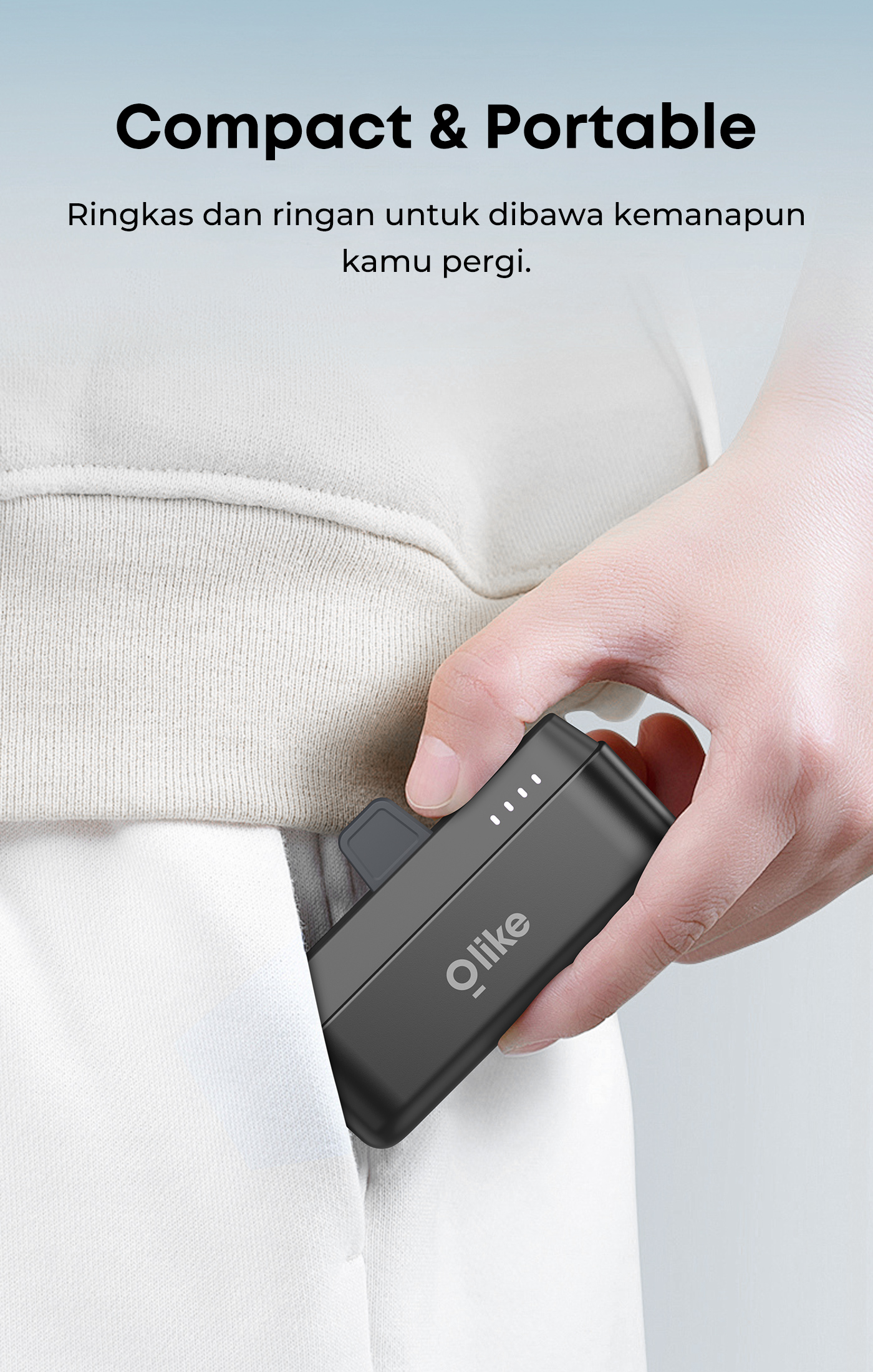 Jual OLIKE Powerbank Mini P108 4500mAH Dual Output Charging Port Type-C ...