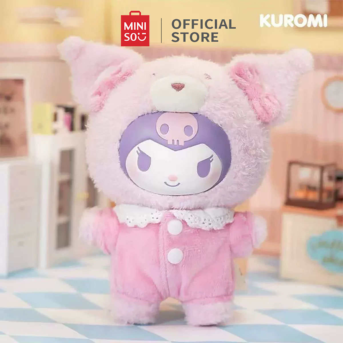 Jual Miniso X Sanrio Peach Berry Figure Kuromi Blind Box Plush Keychain ...