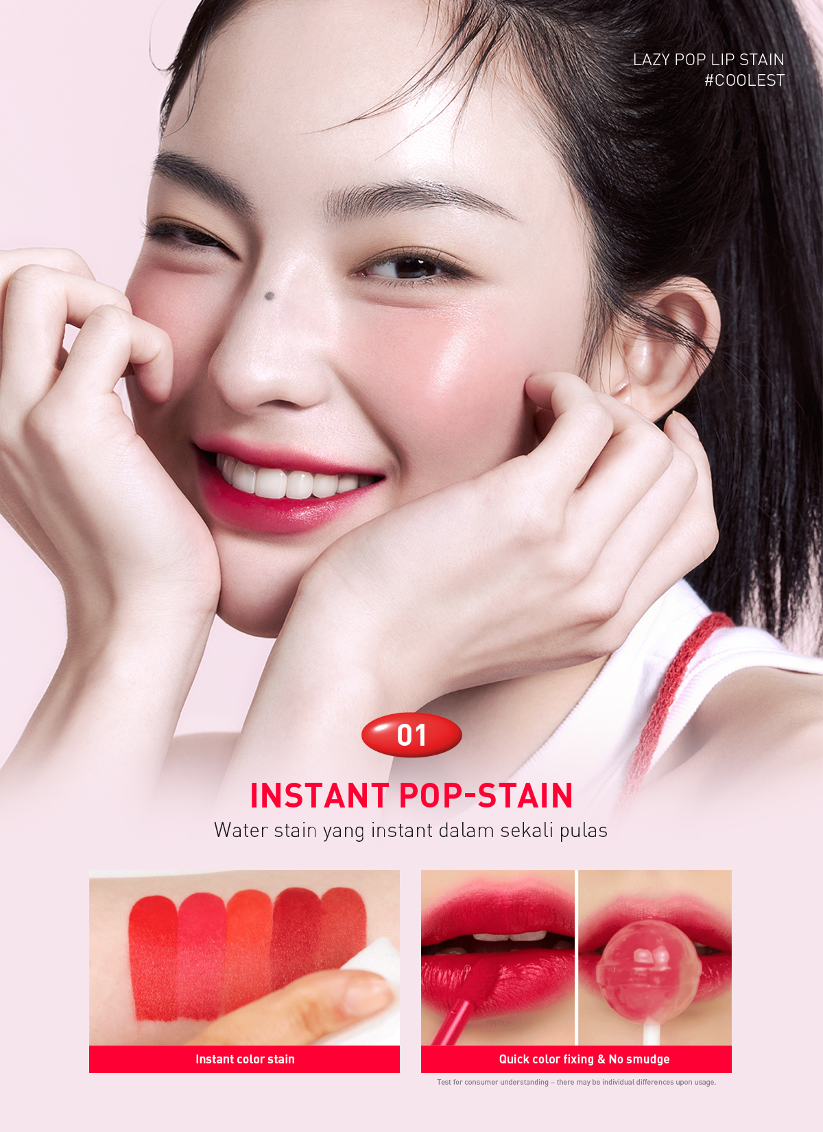 Jual 3CE OFFICIAL Pop Stain - Lip Stain Liptint Transferproof Tahan ...