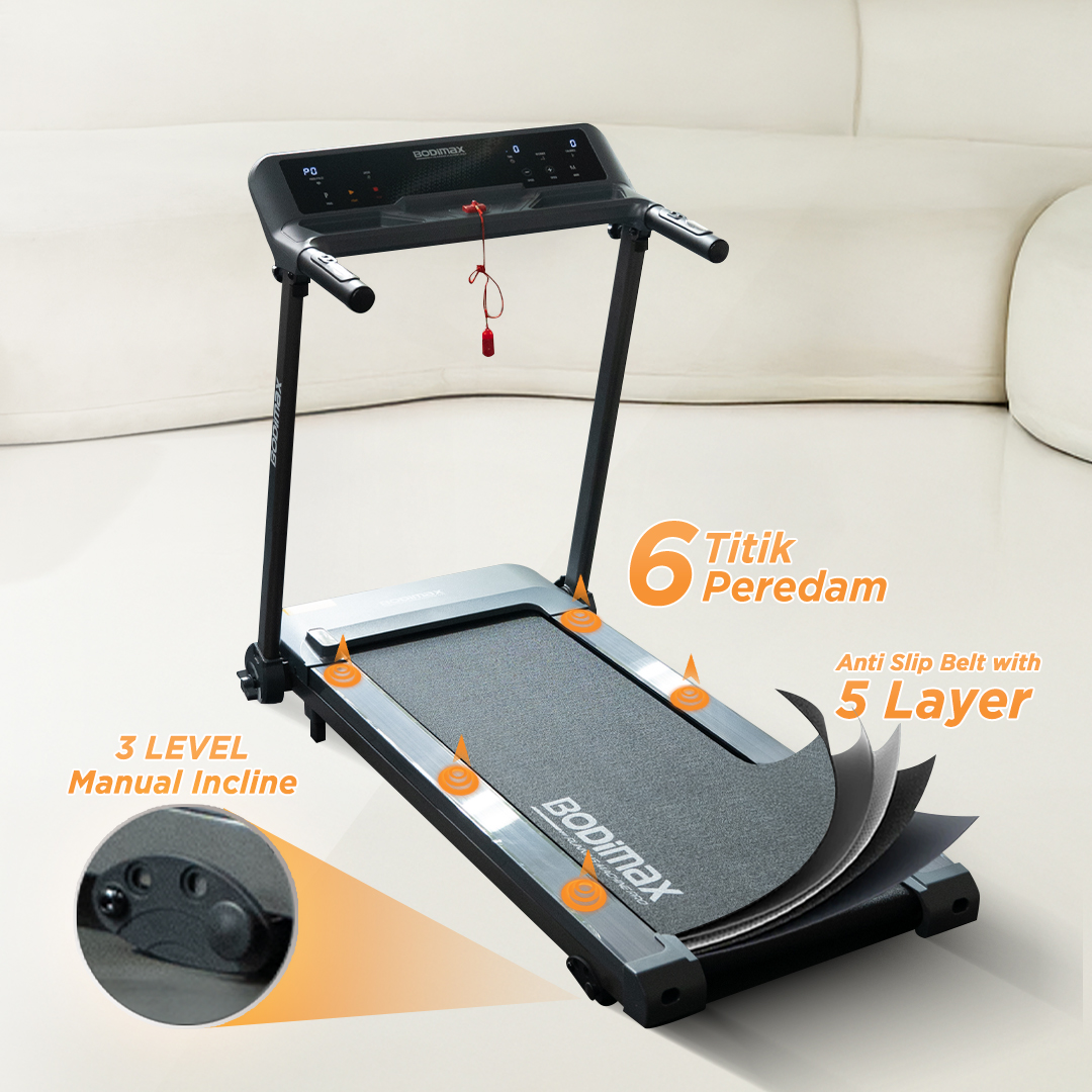 Jual BODIMAX RUNNING MACHINE PRO – FOLDING TREADMILL / GYM / ALAT ...