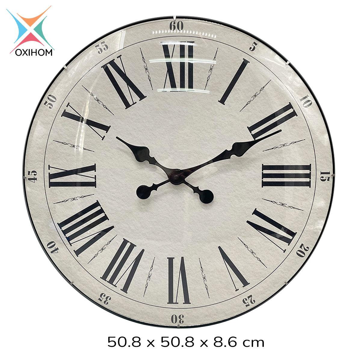 Jual Oxihom Jam Dinding Bulat 50cm Jam Dinding Silent Vintage Aesthetic ...
