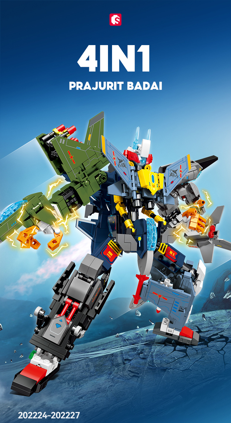 Jual OHSOME - SEMBO Hurricane Warrior Block Fighter Jet & Robot ...