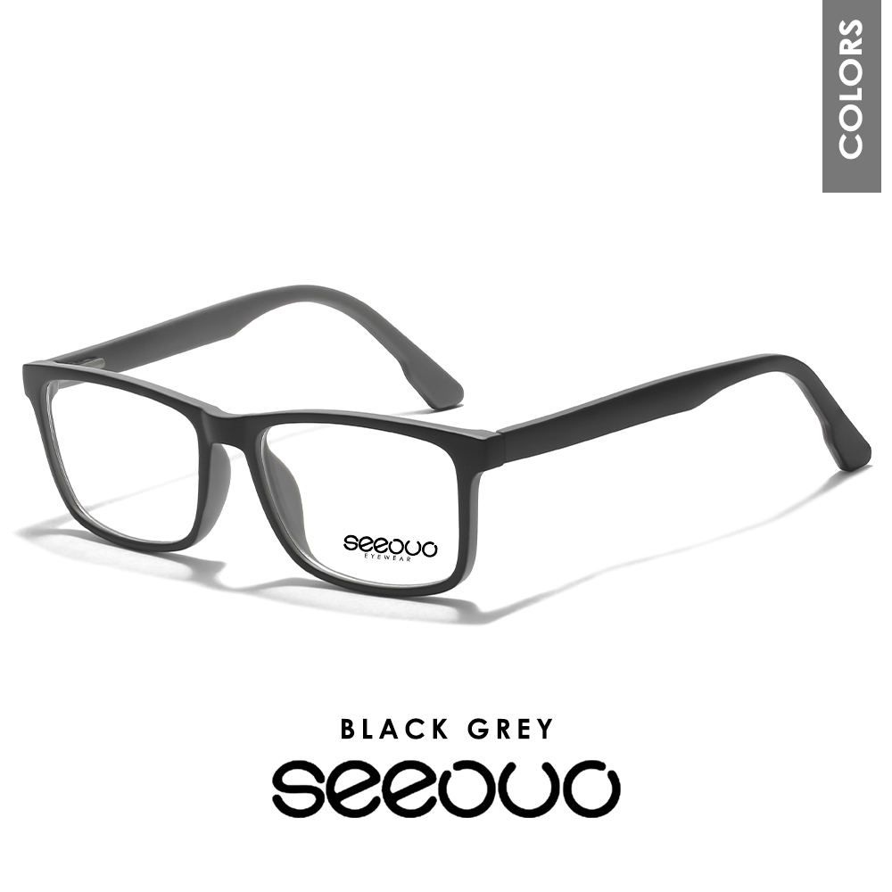 Jual Seeouo Kacamata Frame Antiradiasi Blueray Model Kotak Stylish Simple Fashion Glasses Unisex ...