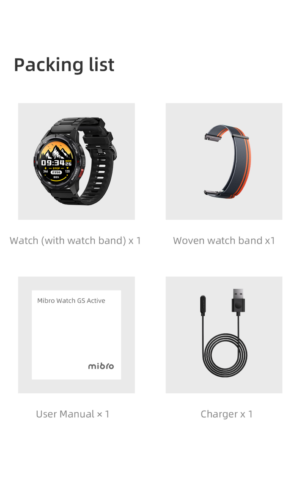 Jual Mibro Official GS Active GPS Outdoor Sport Smartwatch 1000nit 1.3 ...