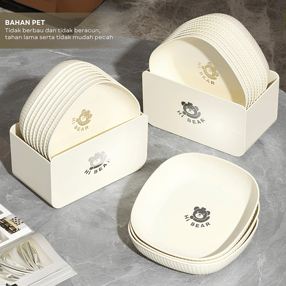 Jual FUNNYCOOK 1 SET Piring Plastik 8PCS Souvenir/Piring Buah/Snack ...