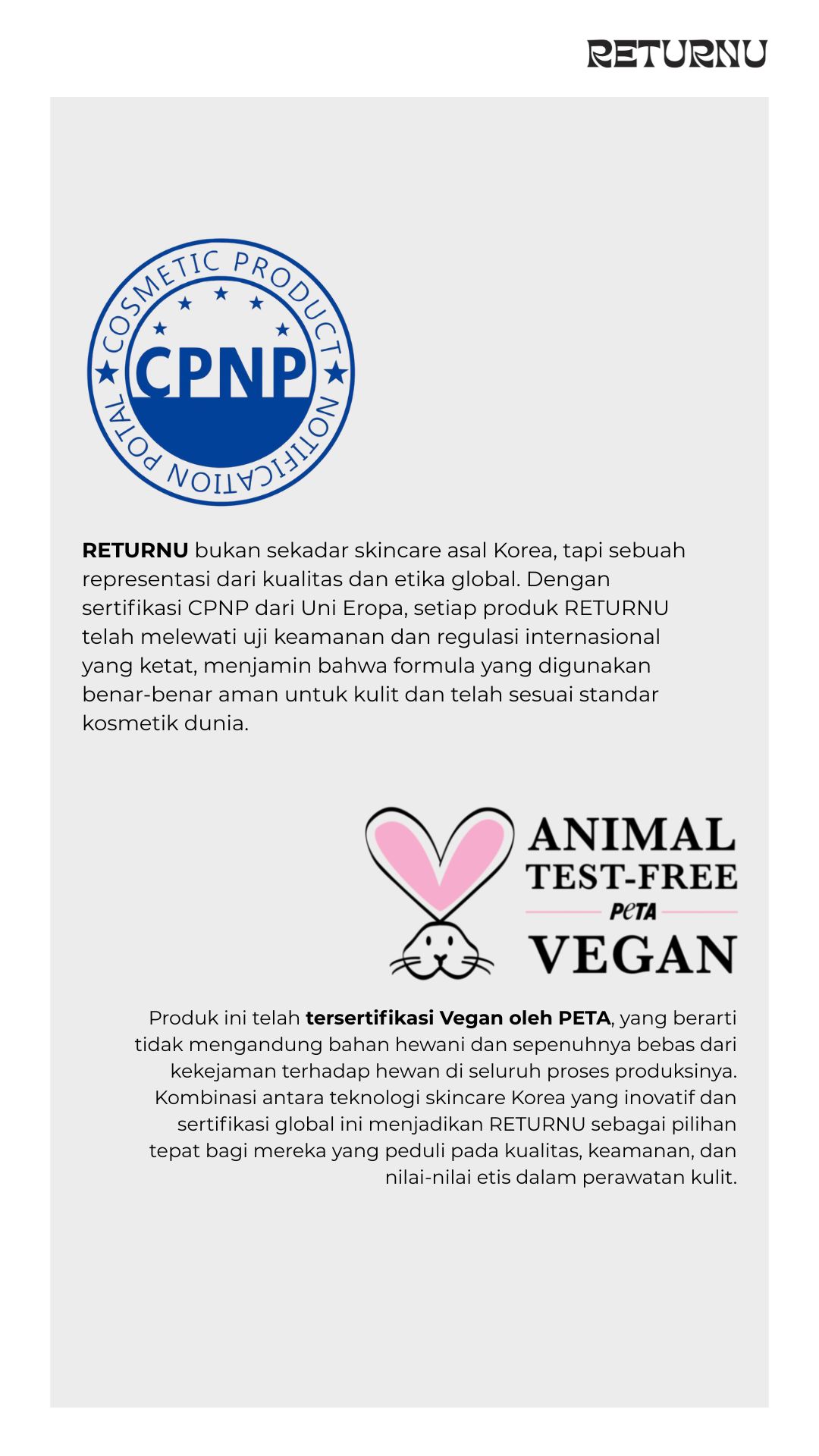 Jual RETURNU Deep Comfort Ampoule Birch Sun Screen SPF 50+ PA+++ Korean ...