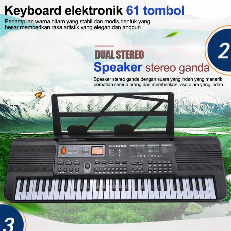 Jual Benston Music- Keyboard Elektronik Anak 61 keyboard, Dirancang Khusus Untuk Pemula ...