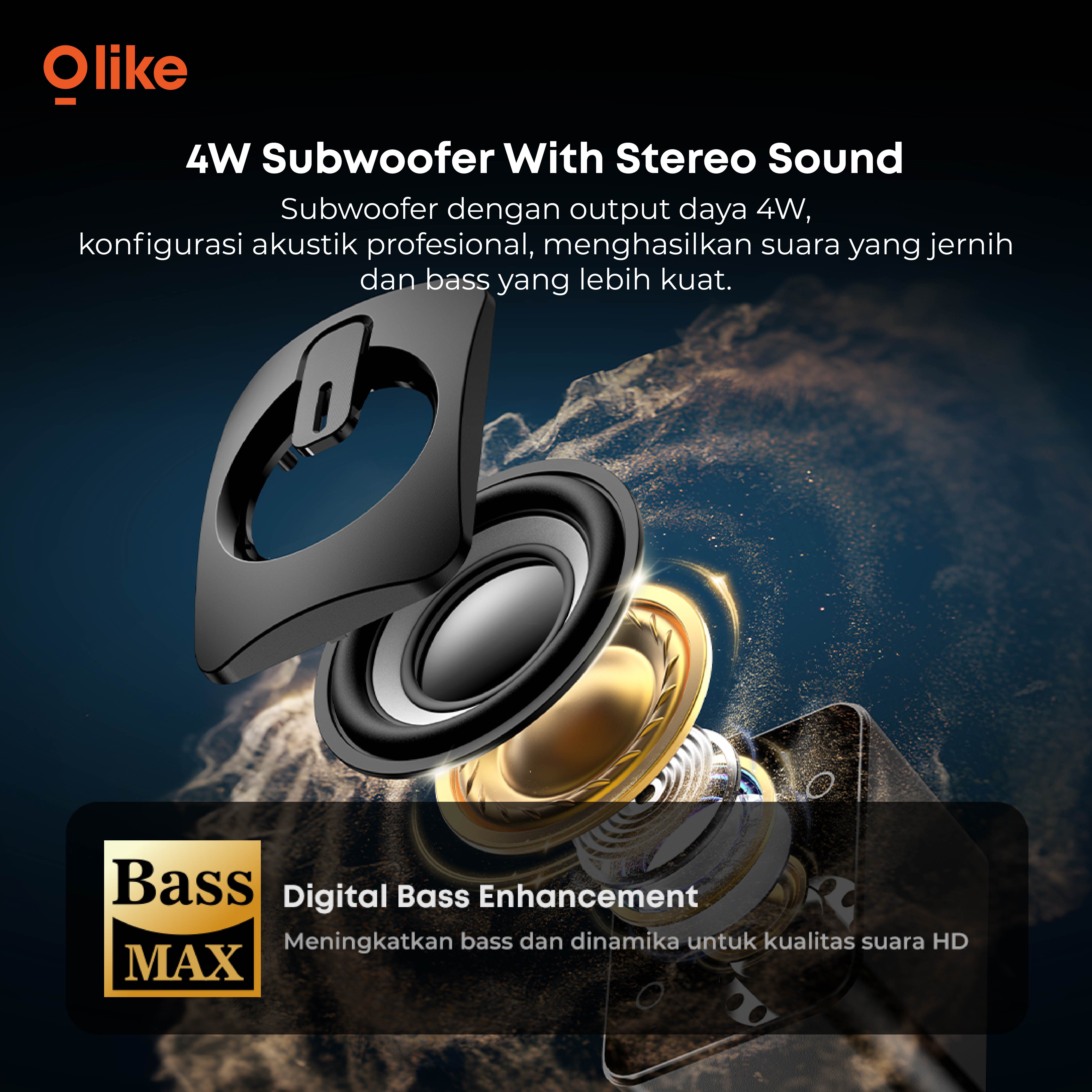 Jual [NEW PROUCT] OLIKE Speaker Portable Mini SC01 Subwoofer 4W Stereo ...