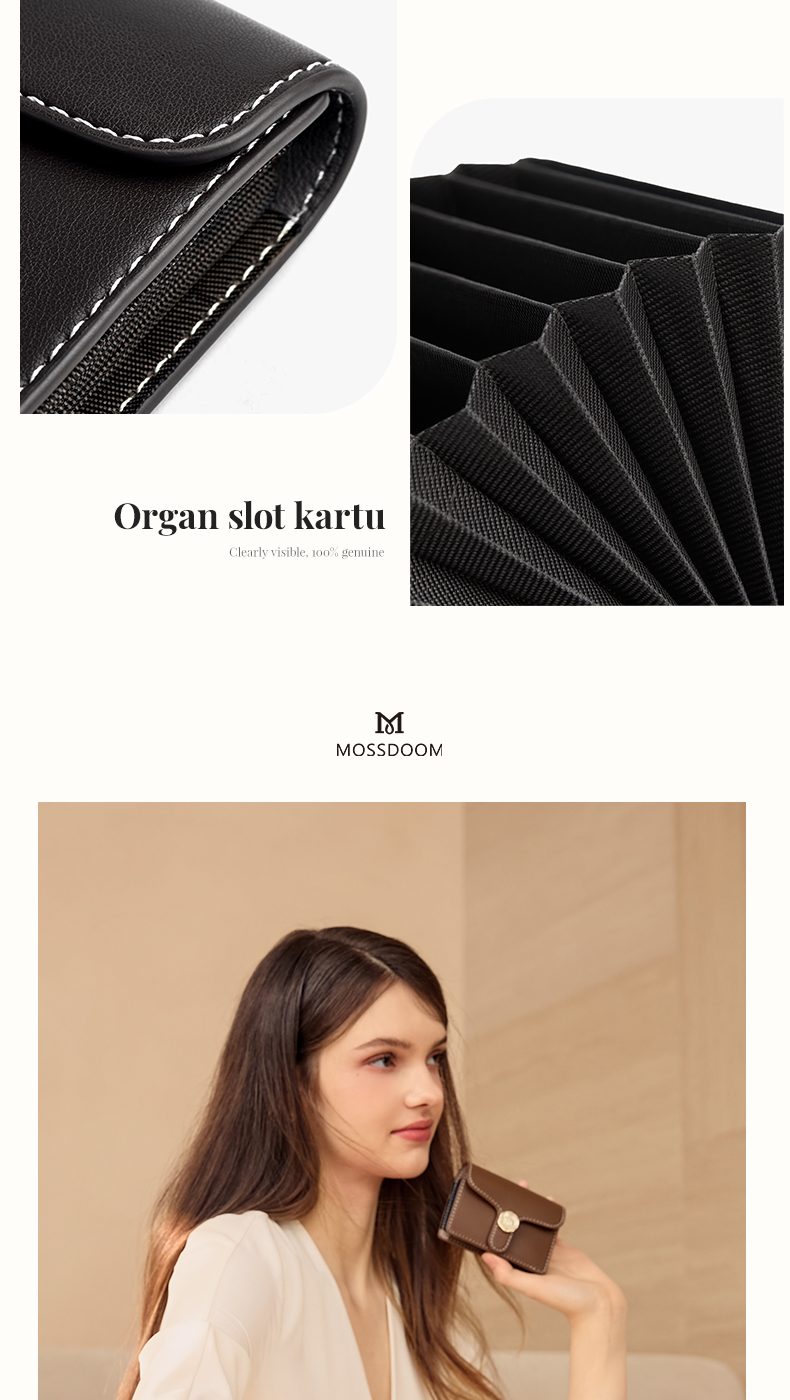 Jual MOSSDOOM Dompet Bria Wallet Kehalusan Desain Yang Elegan ...