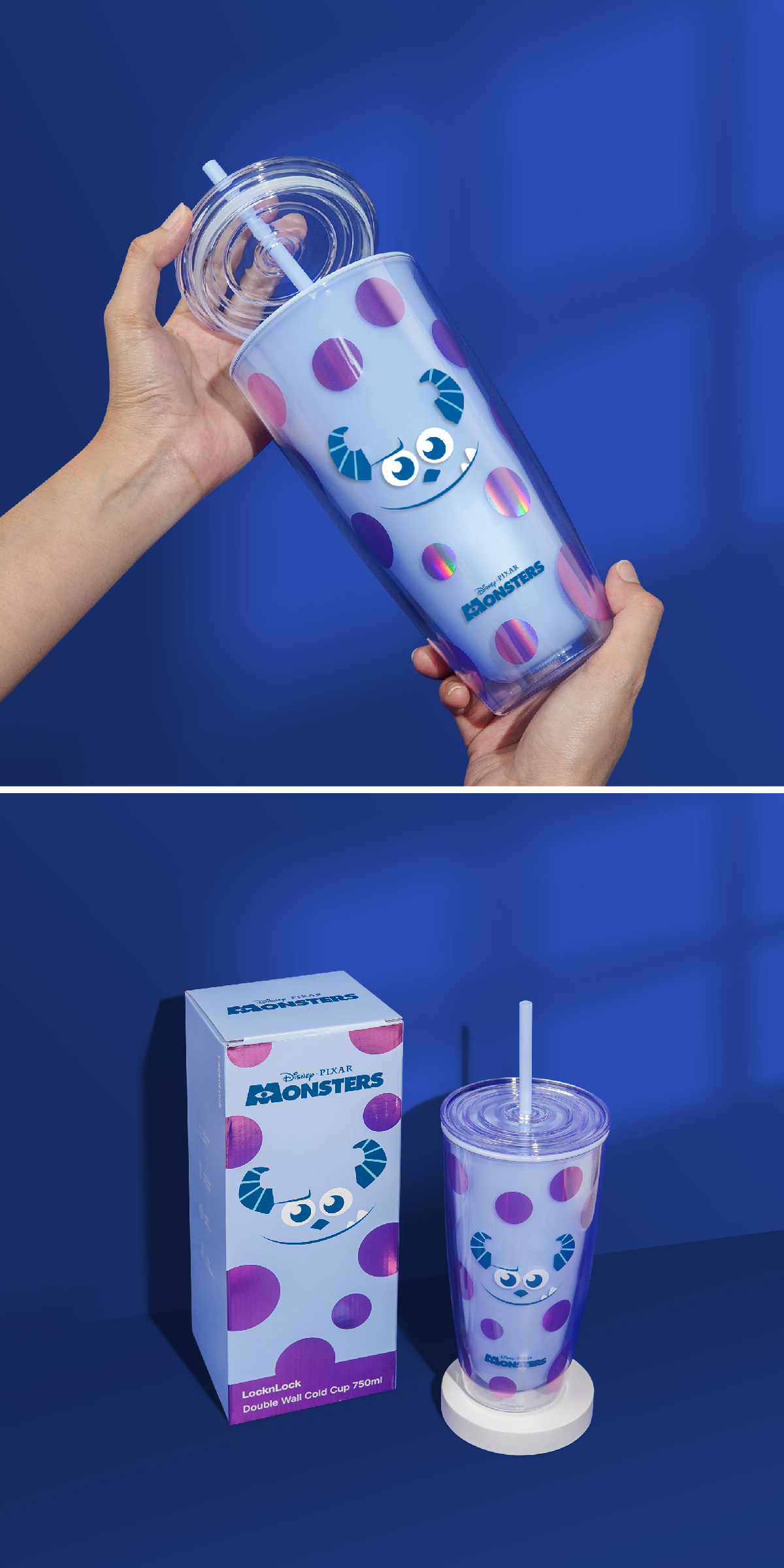 Jual LocknLock Double Wall Cold Cup Disney Pixar Monsters Sulley ...