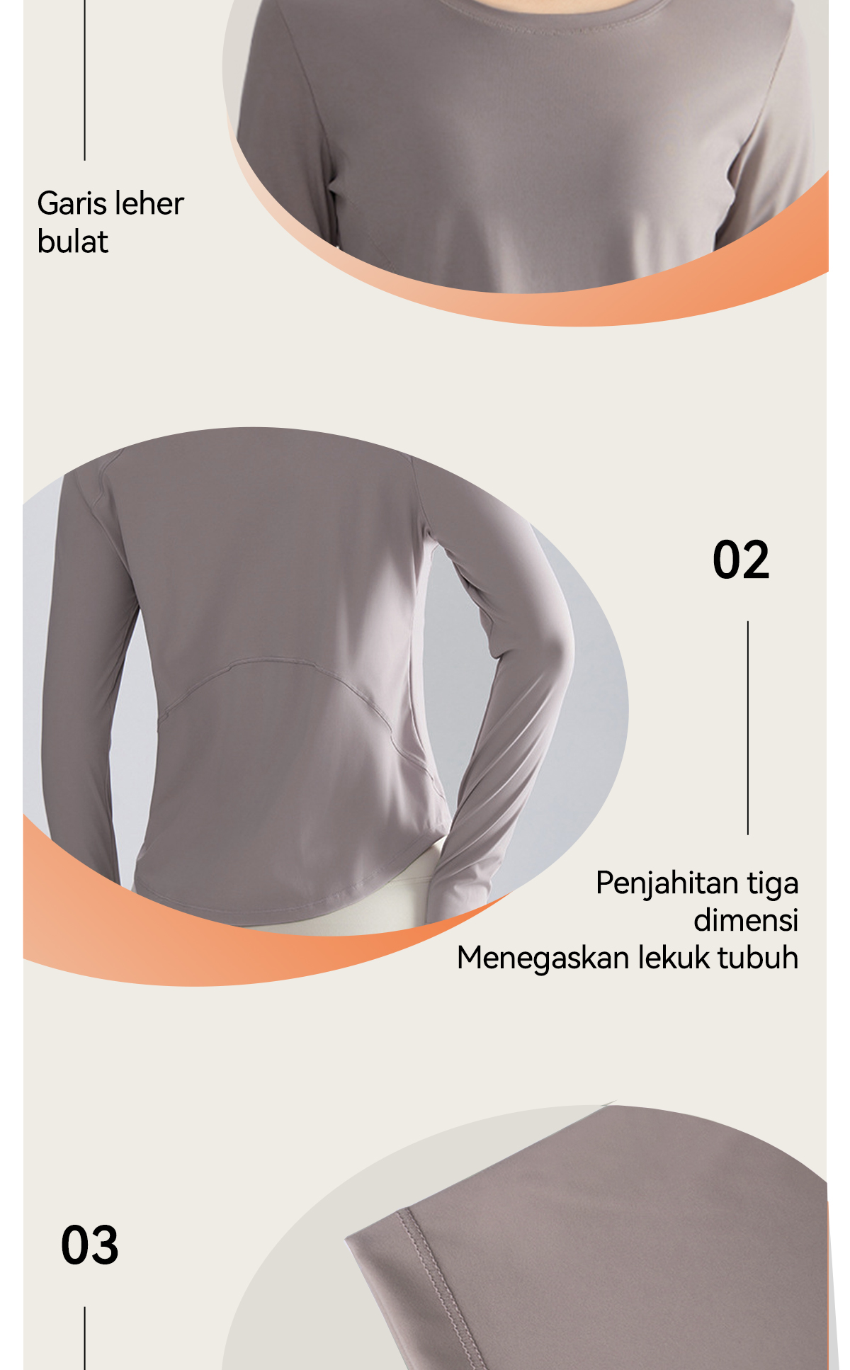 Jual COSI ACTIVE CREORA® Kaos Olahraga Wanita Lengan Panjang Long ...