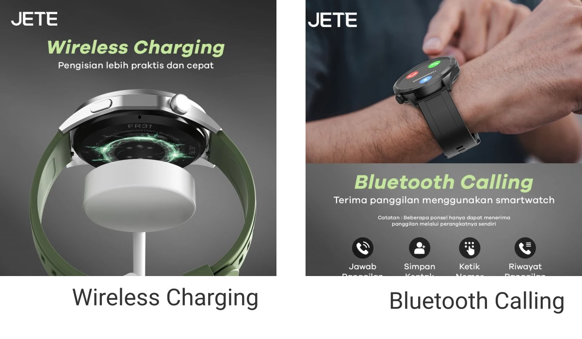 Jual Smartwatch JETE FR31 1.43" NFC ChatGPT 100+ Sports Mode Jam Tangan ...