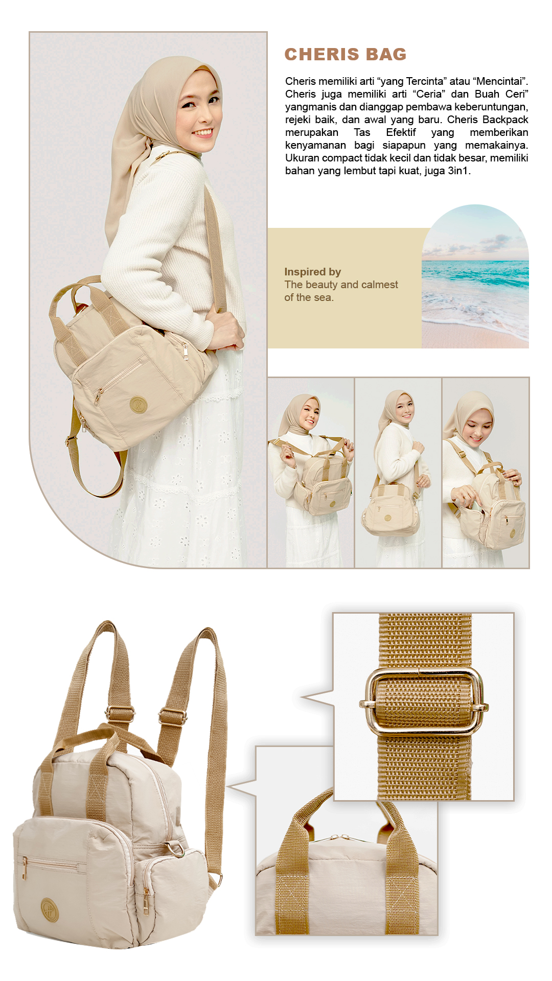 Jual Hody - Tas Ransel Wanita Backpack Korean Style Tas Wanita Ransel ...