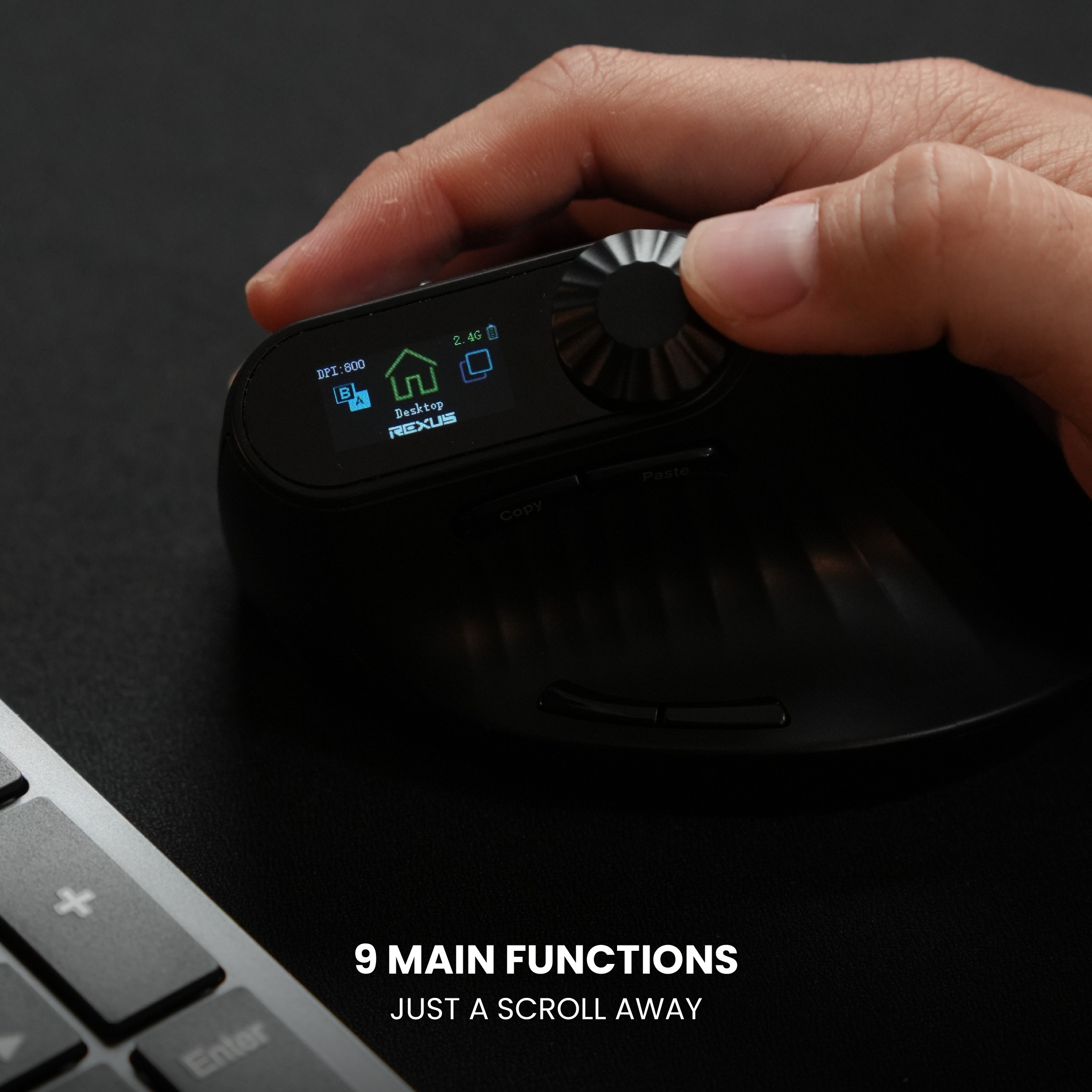 Jual Rexus Clif Pro QV280 Mouse Office Ergonomic Vertical Wireless ...