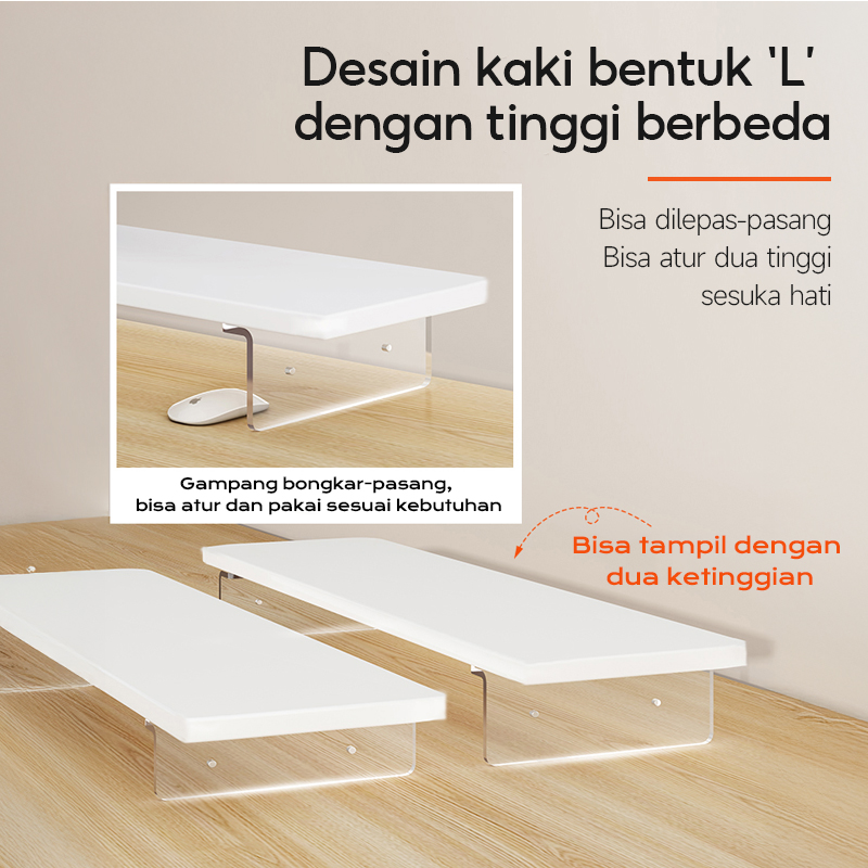 Jual Xpanse Stand Monitor Kayu Akrilik Minimalis/Rak Meja Komputer ...