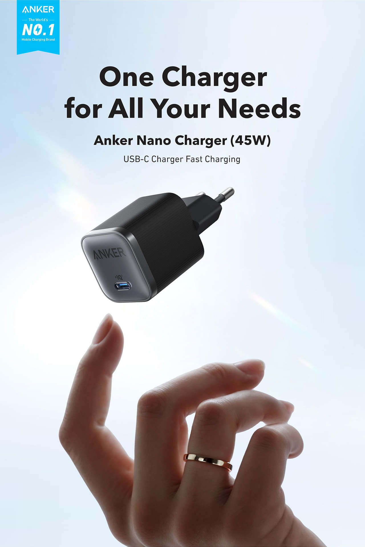 Jual Anker GaN Nano Charger 45W Type C Fast Charging, Compact USB-C ...