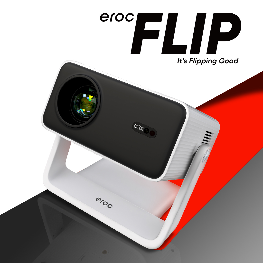 Jual EROC Smart Proyektor LCD 350 ANSI Full HD Gimbal Agile Projection ...