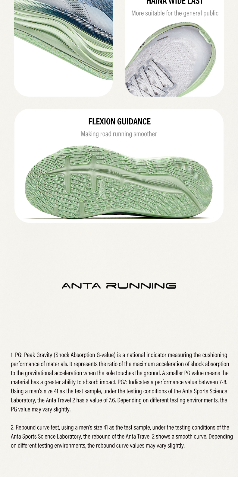 Jual ANTA PG 7 Travel 2 Sepatu Lari Pria Sports Sneakers Men Running Shoes 2E Widefoot 1125B5546 ...