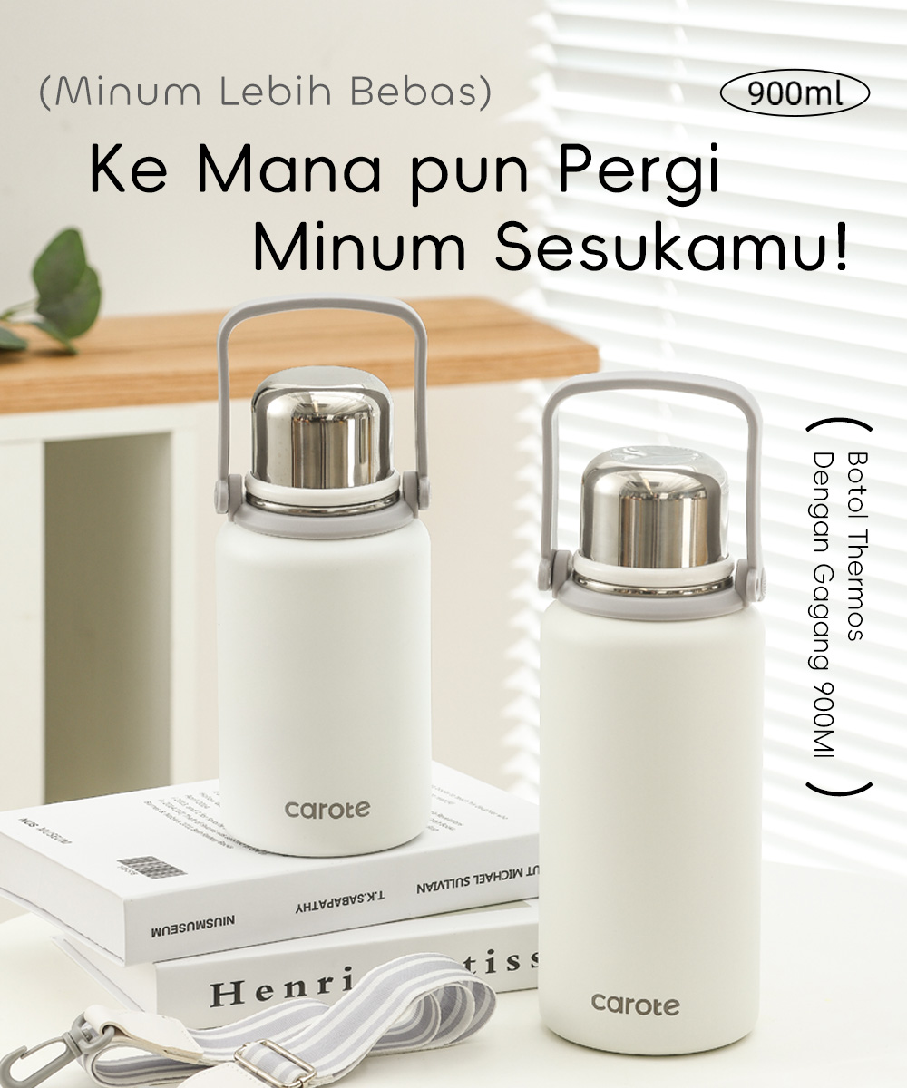 Jual CAROTE Tumbler Botol Minum 900ml Stainless Steel 316 Kapasitas Air ...