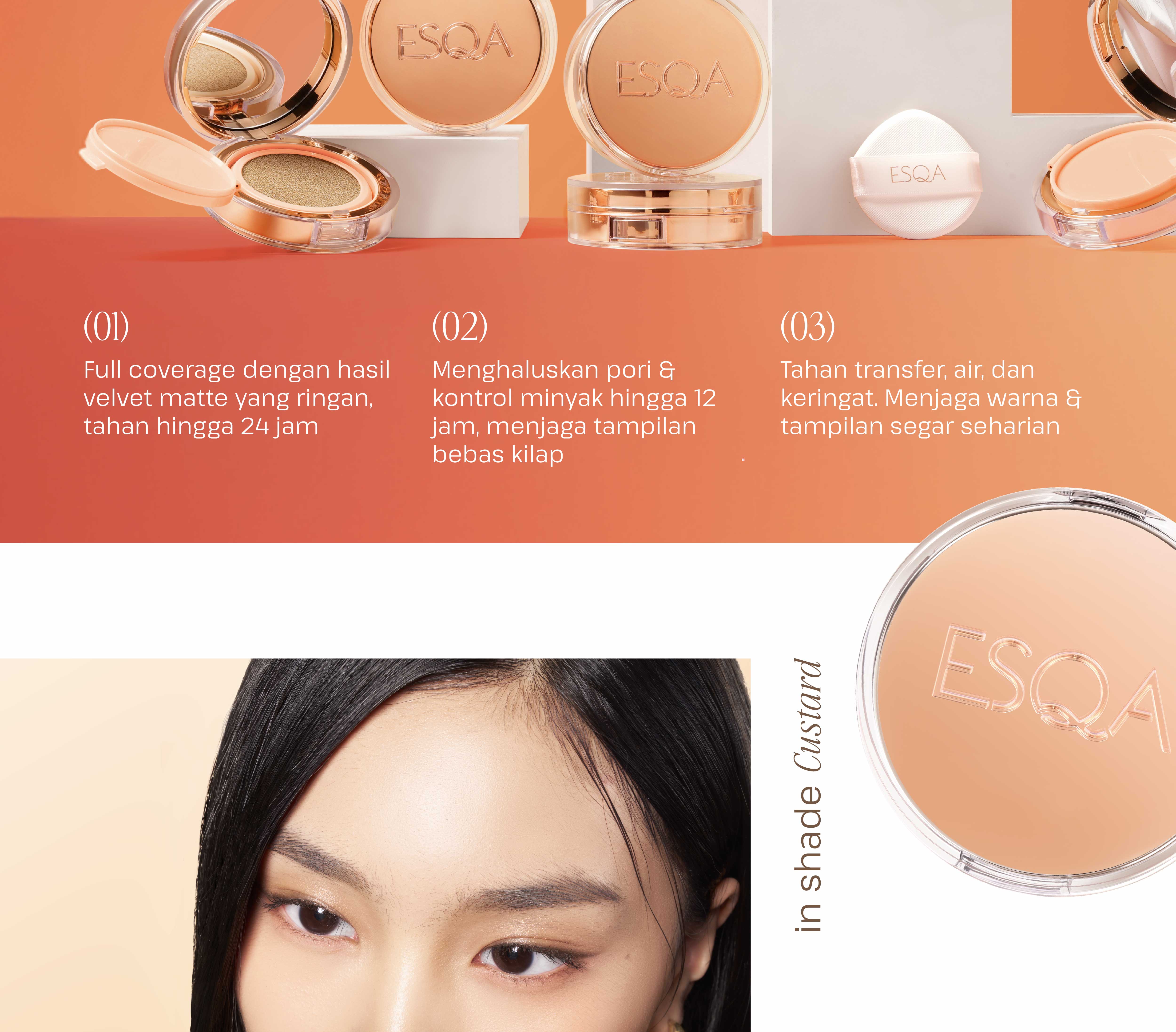 Jual [NEW LAUNCH] ESQA Flawless Cushion Serum SPF 50+ PA++++ Velvet ...