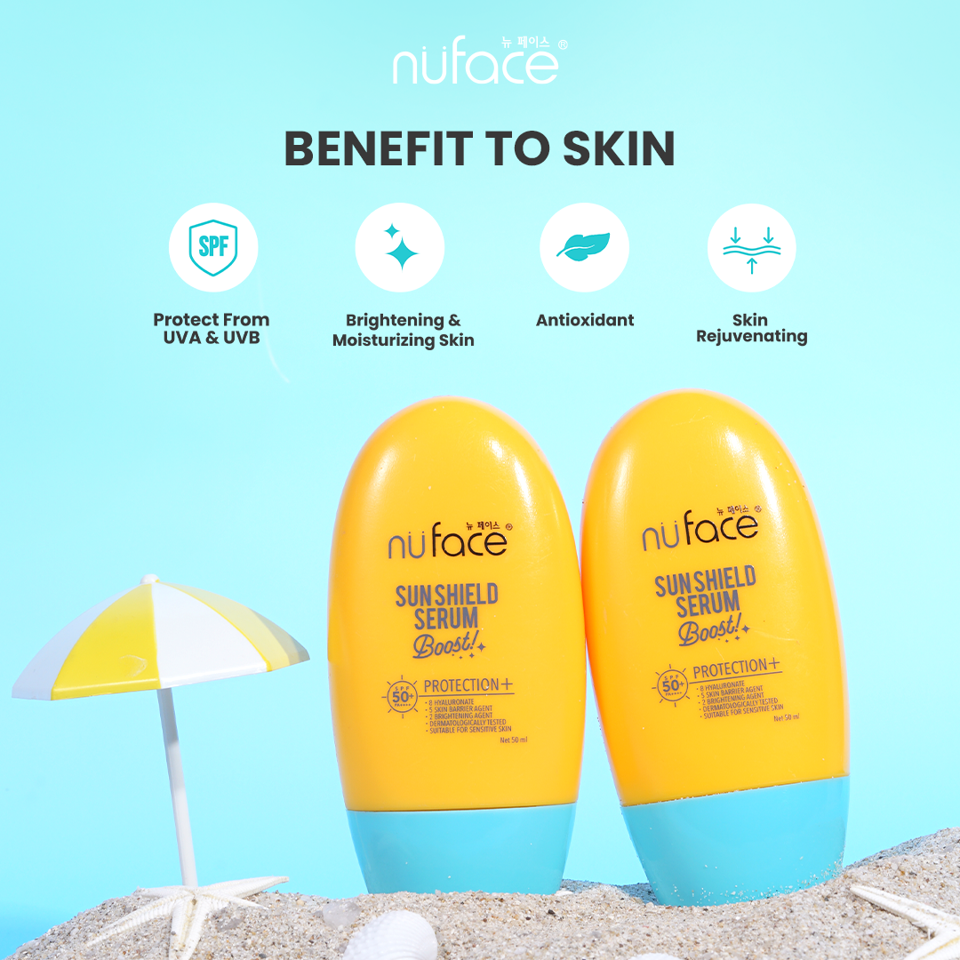 Jual [12.12 FREE MOISTURIZER] Nuface Sun Shield Serum Boost Protection ...
