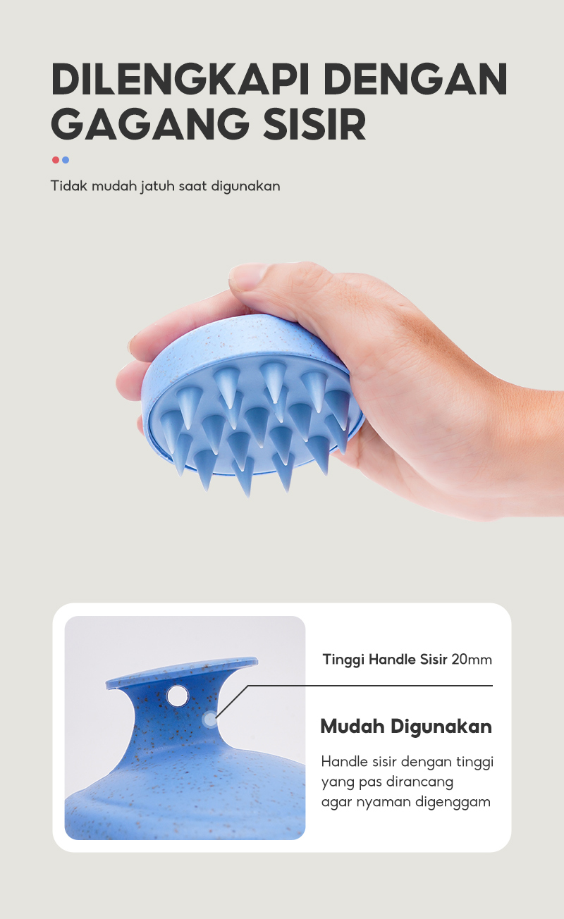 Jual OHSOME - 40000KM Shampoo Brush With Handle Brush Sikat Rambut ...