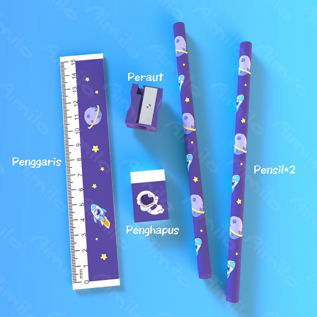 Jual Paus Biru - Set Alat Tulis Cocok Untuk Tempat Pensil Penggaris ...