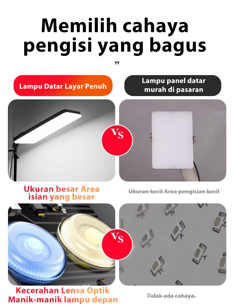Jual KAIY Lampu panel datar video LED 11/16/19/24/32 inci +Tripod ...